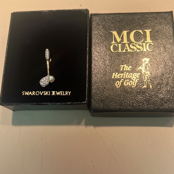 Swarovski | Jewelry | Swarovski Golf Club And Ball Pin From The 200 Mci ...